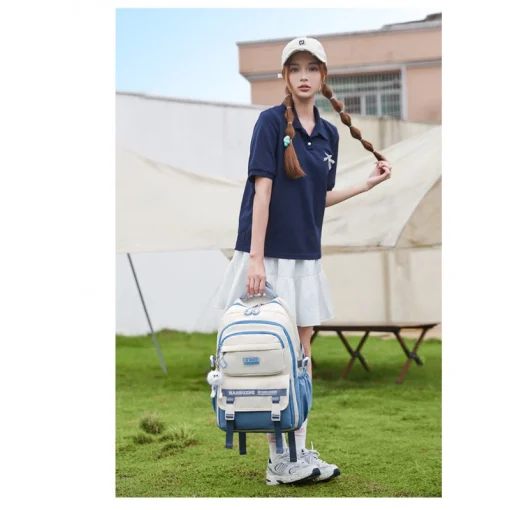 Academy Style Waterproof School Book Bag(Blue Colour) – Mart Shop BD.Online