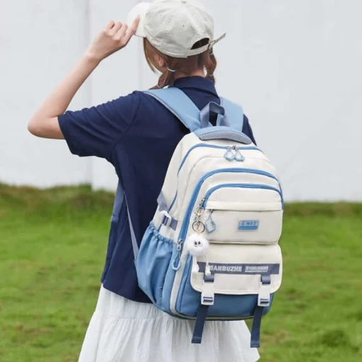 Academy Style Waterproof School Book Bag(Blue Colour) – Mart Shop BD.Online